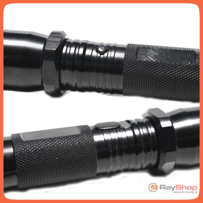 Lámpara Táctica Con Descarga Electroshock Toques Taser Laser St59 ...